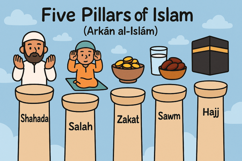 Five Pillars in Islam {Arkān al-Islām} (briefly) - Islam - Religion ...